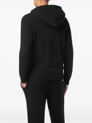 BILLIONAIRE Knitted Wool Hoodie - ""02 Black""